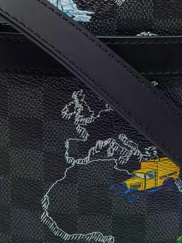 LOUIS VUITTON 2019 Renaissance Map Danube Shoulder Bag