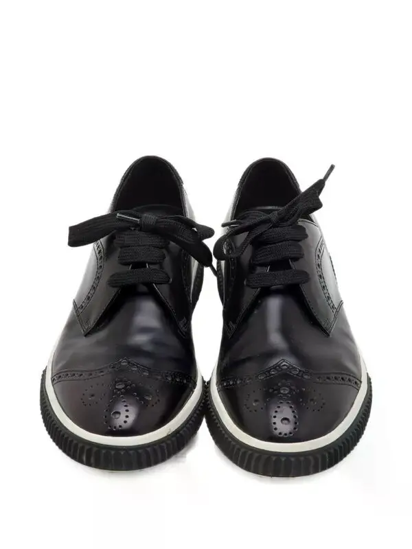 Prada Leather Brogue Derby Sneakers