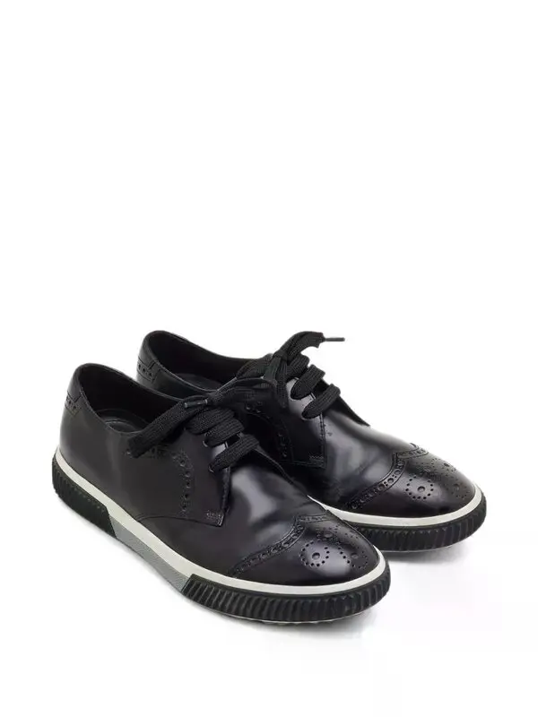 Prada Leather Brogue Derby Sneakers