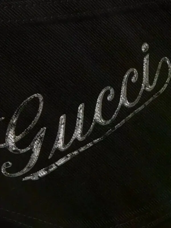 Gucci Logo Detail Straight Leg Jeans