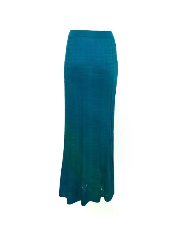 Missoni Geometric Knit Pleated Maxi Skirt