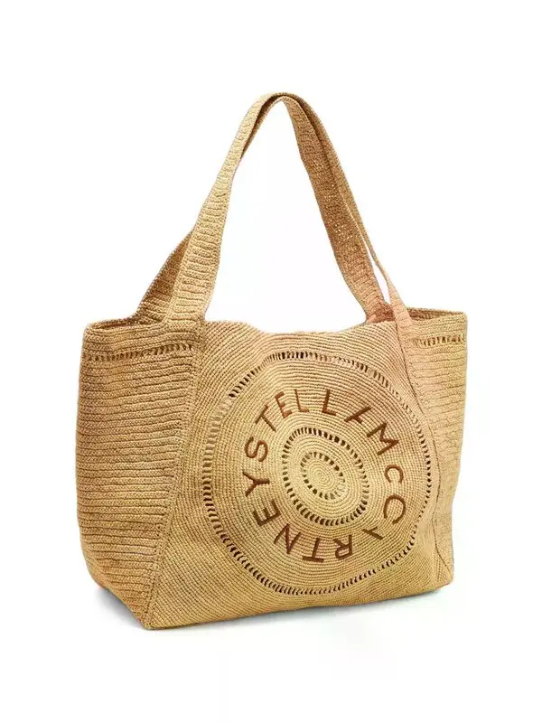 Stella McCartney Large Raffia Crochet Tote Bag