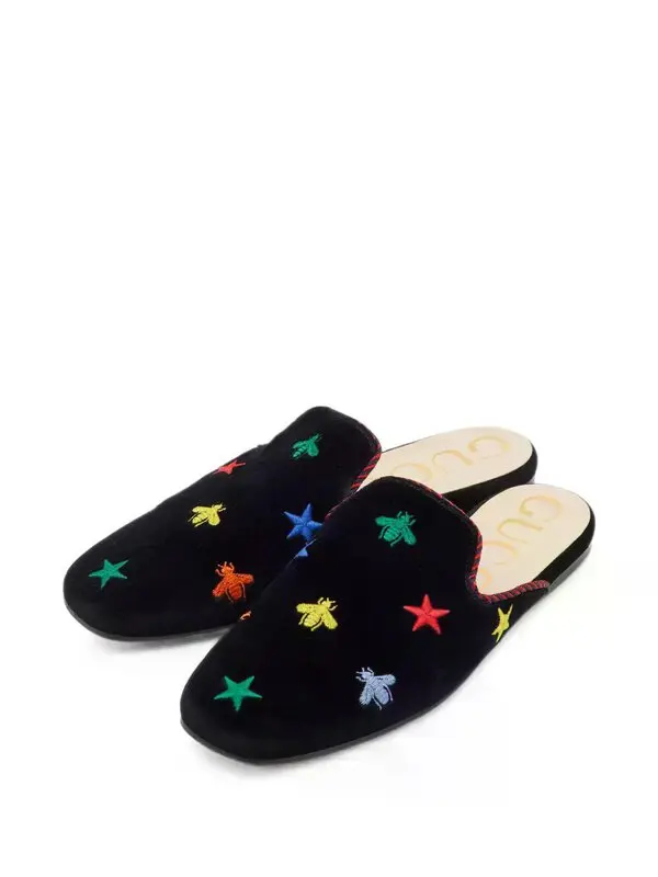 Gucci Princetown Embroidered Mules