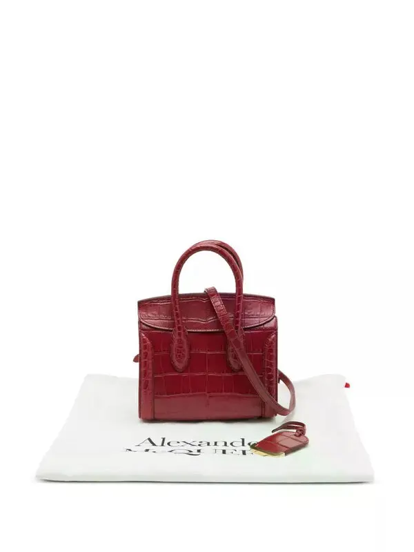 Alexander McQueen Heroine Croc-embossed Tote Bag