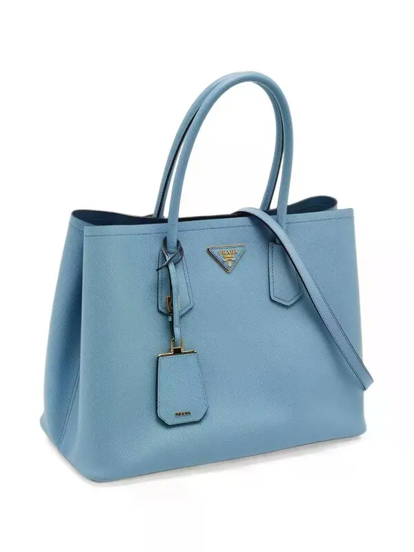 Prada Large Double Saffiano-leather Tote Bag