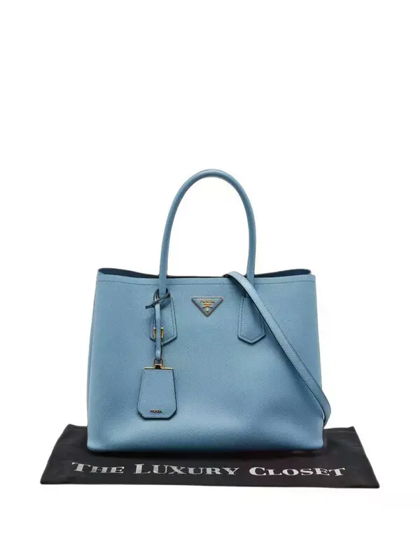 Prada Large Double Saffiano-leather Tote Bag