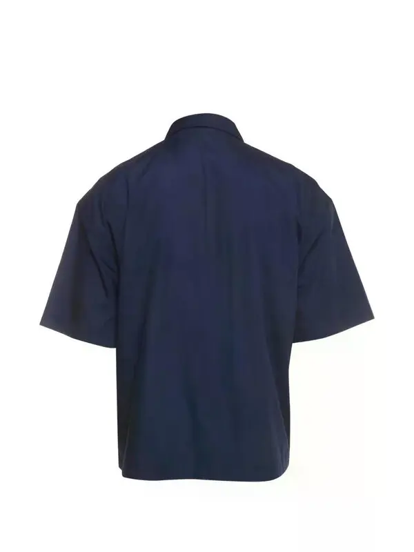 Prada Logo-print Zip-up Shirt