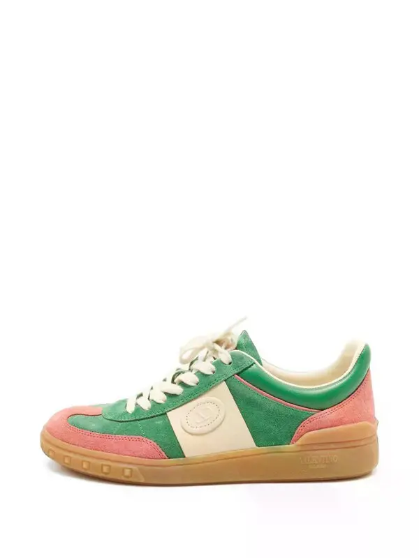 Valentino Garavani Suede Panelled Sneakers - Green