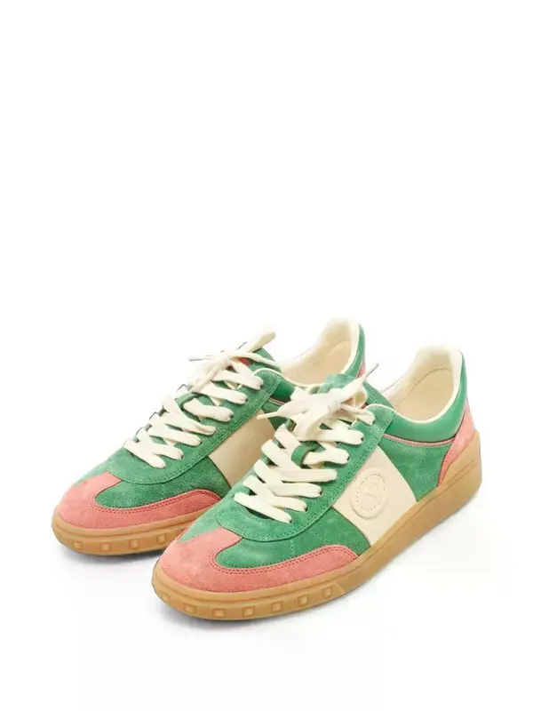 Valentino Garavani Suede Panelled Sneakers - Green