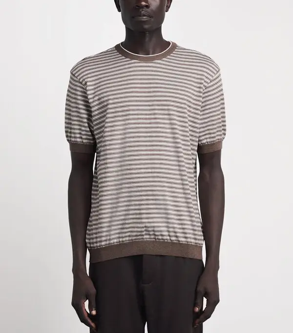 Paul & Shark Silk-cotton Stripe T-shirt