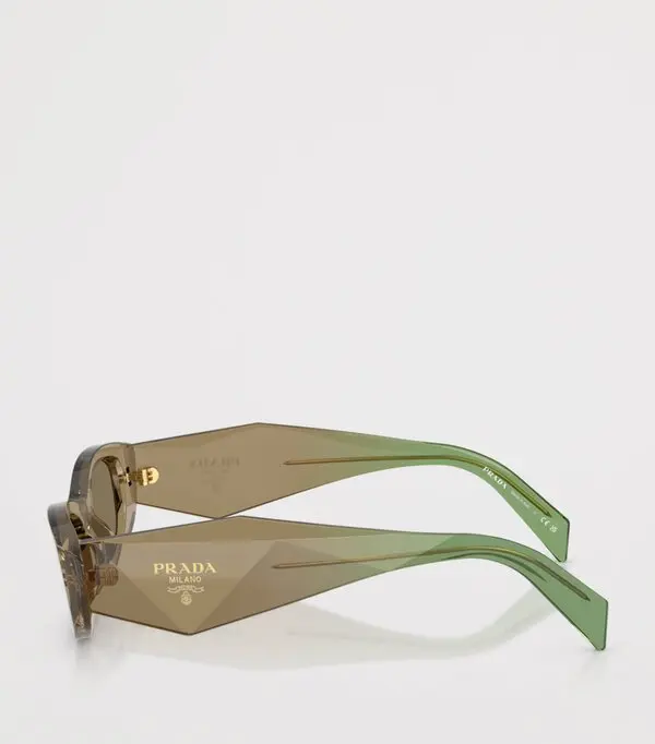 Prada Acetate Oval Sunglasses - Brown