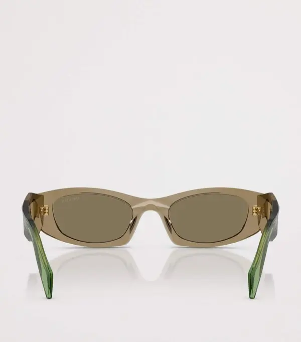 Prada Acetate Oval Sunglasses - Brown