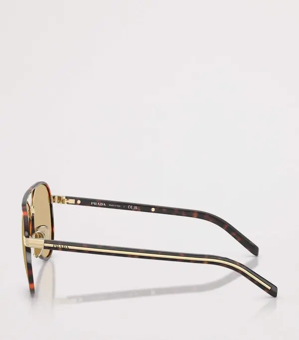 Prada Aviator Sunglasses - Gold