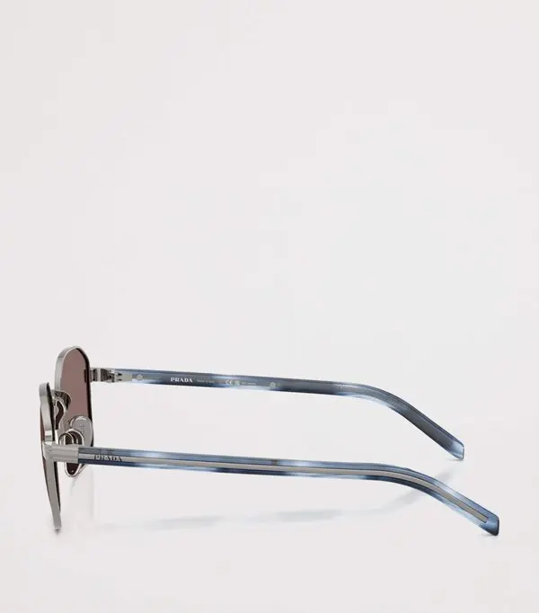 Prada Metal Geometric Sunglasses