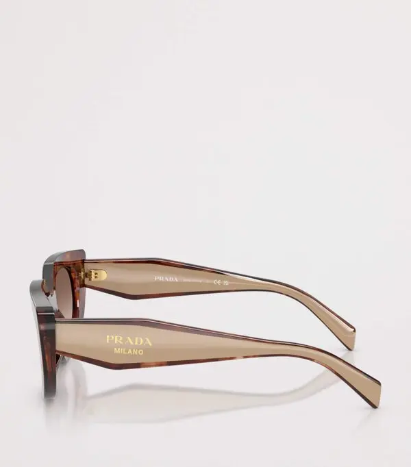 Prada Pr D02s Oval Sunglasses - Brown