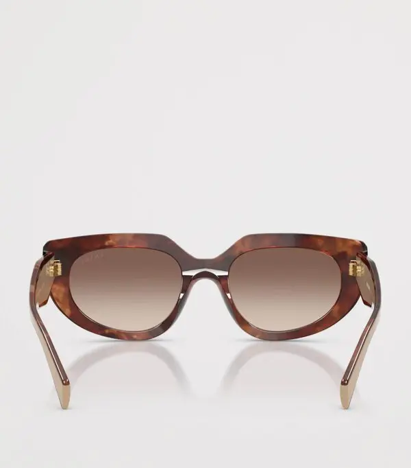 Prada Pr D02s Oval Sunglasses - Brown