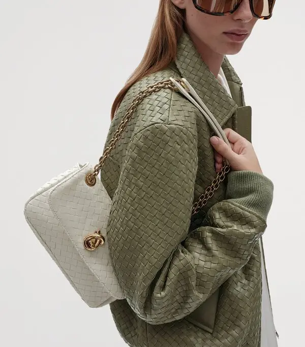 Bottega Veneta Baby Madison Shoulder Bag - White