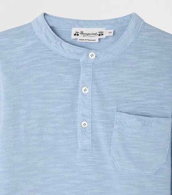 Bonpoint Cotton Collarless Shirt