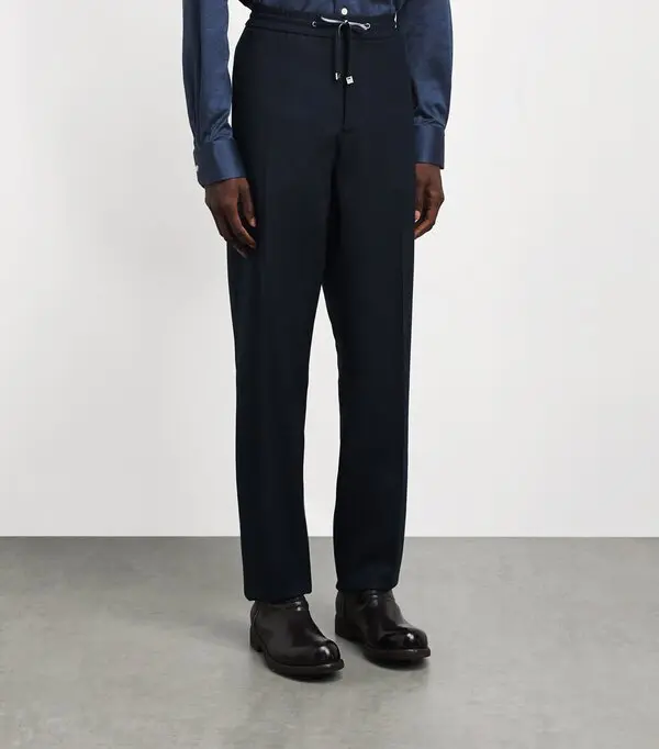 BRETT JOHNSON Wool-blend Drawstring Sweatpants