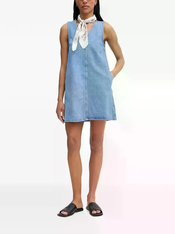 Marc O'polo Sleeveless V-neck Denim Mini Dress