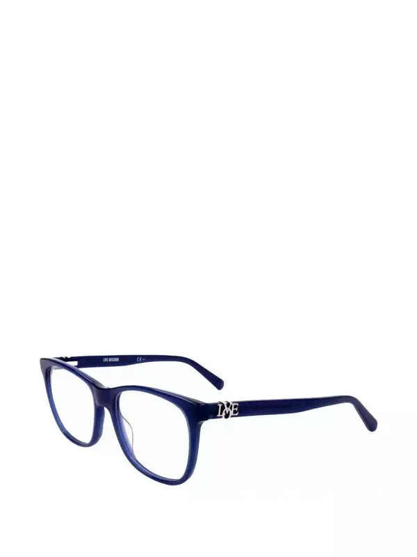 Moschino Logo-plaque Square-frame Glasses