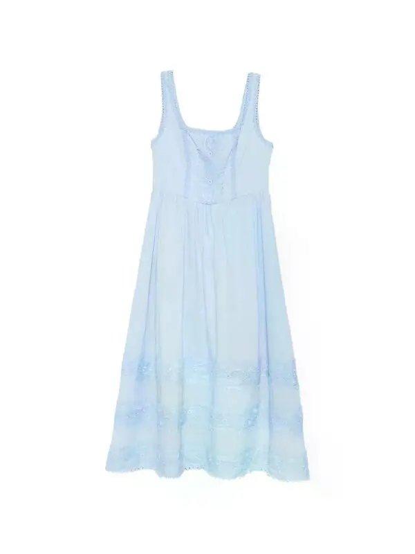 Waimari Alba Lace-trimmed Embroidered Midi Dress