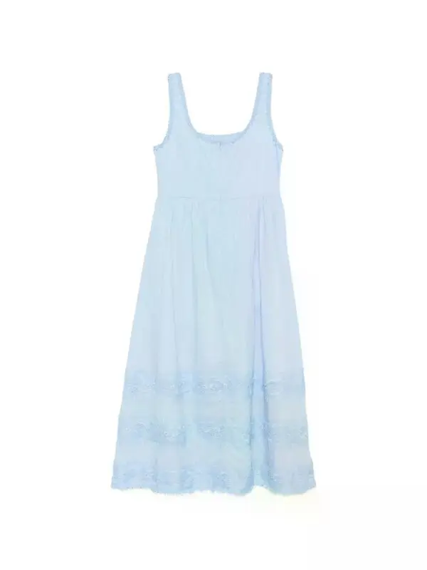 Waimari Alba Lace-trimmed Embroidered Midi Dress