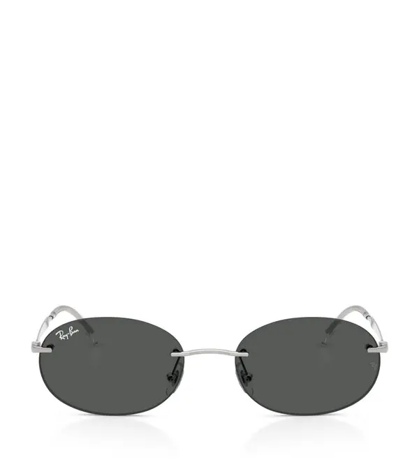 Ray-ban Rb3767 Metal Oval Sunglasses - Silver
