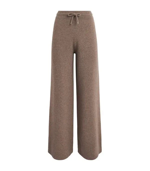 Agnona Cashmere-wool-silk Wide-leg Trousers