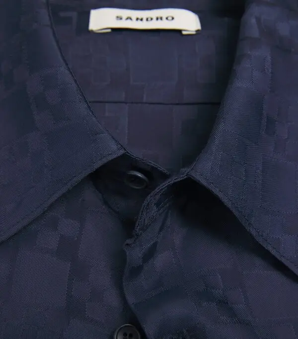 Sandro Jacquard Square Cross Shirt
