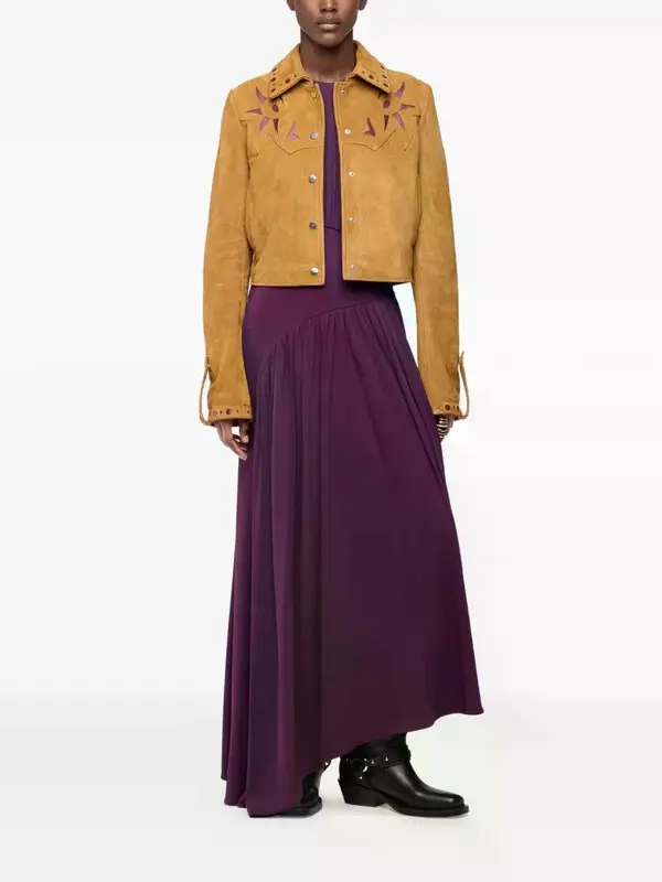 Rabanne Suede Graphic Detail Jacket