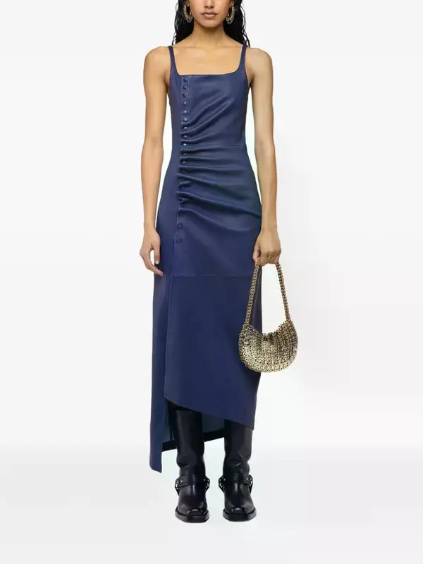Rabanne Draped Snap-button Maxi Dress