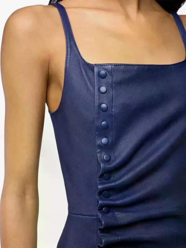 Rabanne Draped Snap-button Maxi Dress - Blue