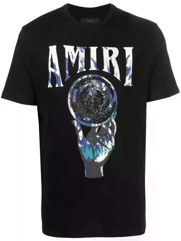 Amiri Crystal Ball Cotton T-shirt - Black