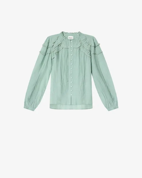 ETOILE Christa Ruffled Cotton Viscose Blouse