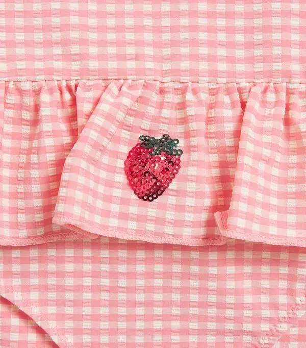 KONGES SLOJD Konges Sløjd Gingham Strawberry Embellished Swimsuit