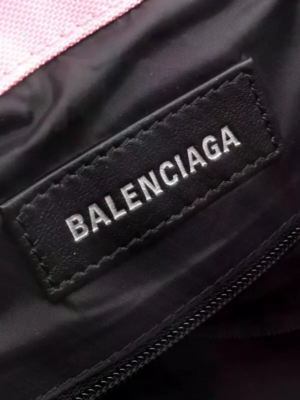 Balenciaga Mesh And Canvas Tote Bag - Pink