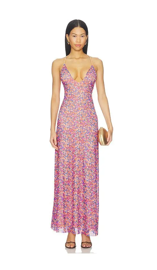 AFRM Romy Printed Maxi Dress - Pink