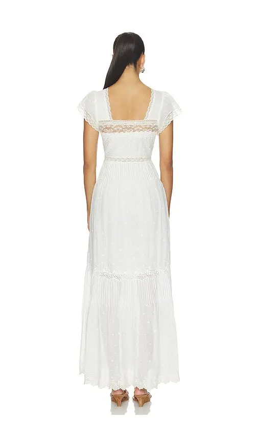 LoveShackFancy Georgine Lace-trimmed Cotton Maxi Dress