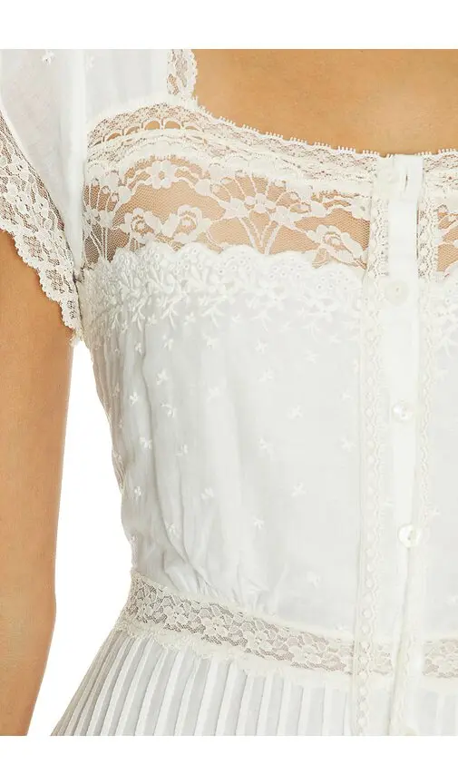 LoveShackFancy Georgine Lace-trimmed Cotton Maxi Dress