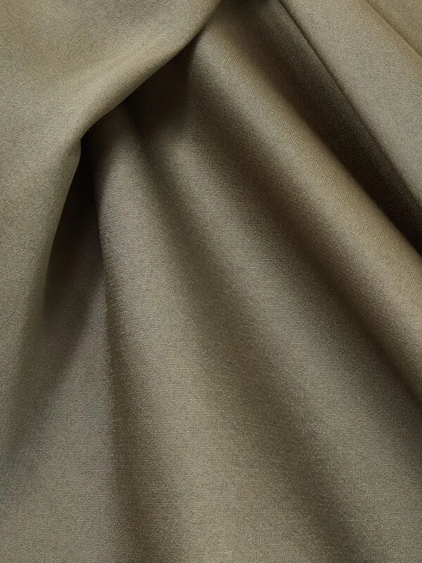 REISS Satin Drape Tuck Midi Dress