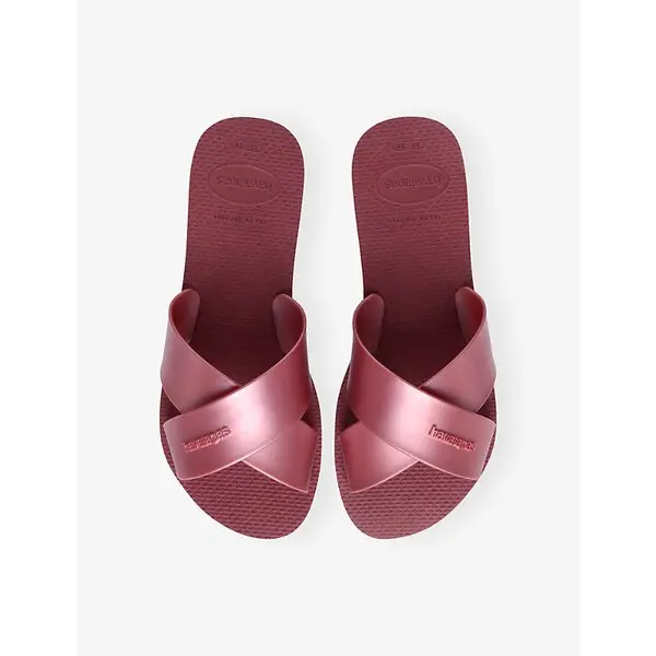 Havaianas Aqua Metallic Rubber Flip Flops