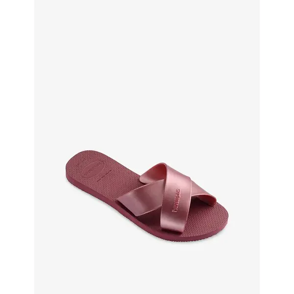 Havaianas Aqua Metallic Rubber Flip Flops
