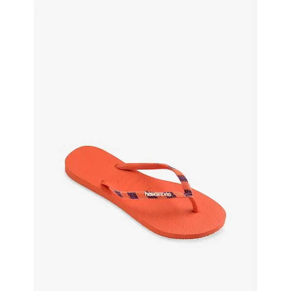 Havaianas Slim Glow Embellished Rubber Flip-flops