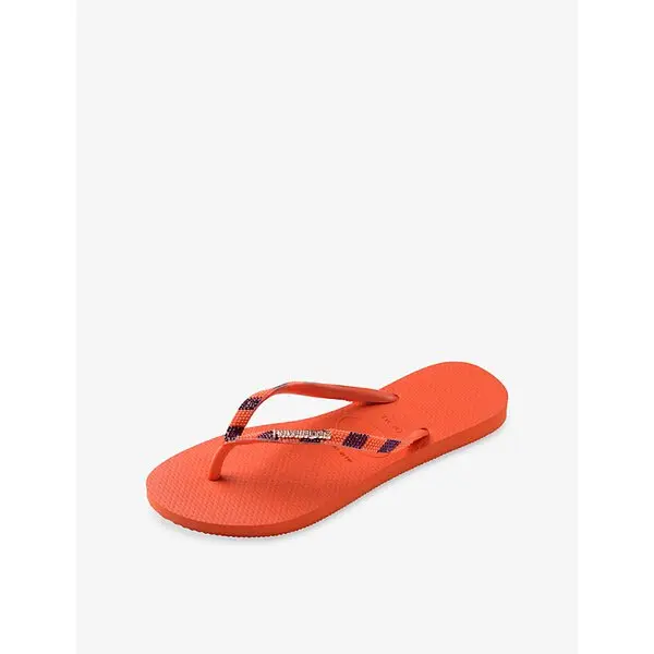 Havaianas Slim Glow Embellished Rubber Flip-flops