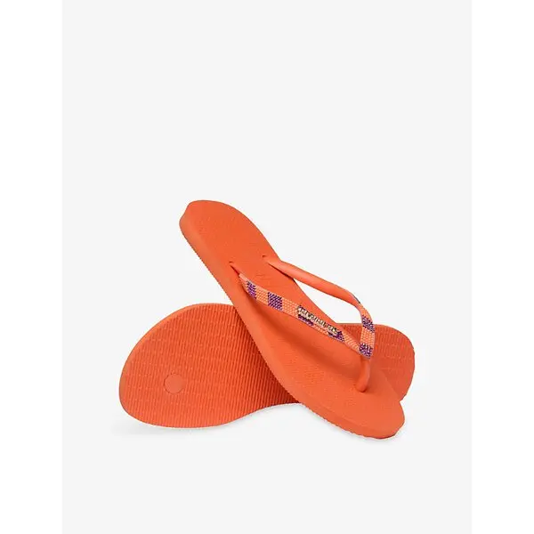 Havaianas Slim Glow Embellished Rubber Flip-flops