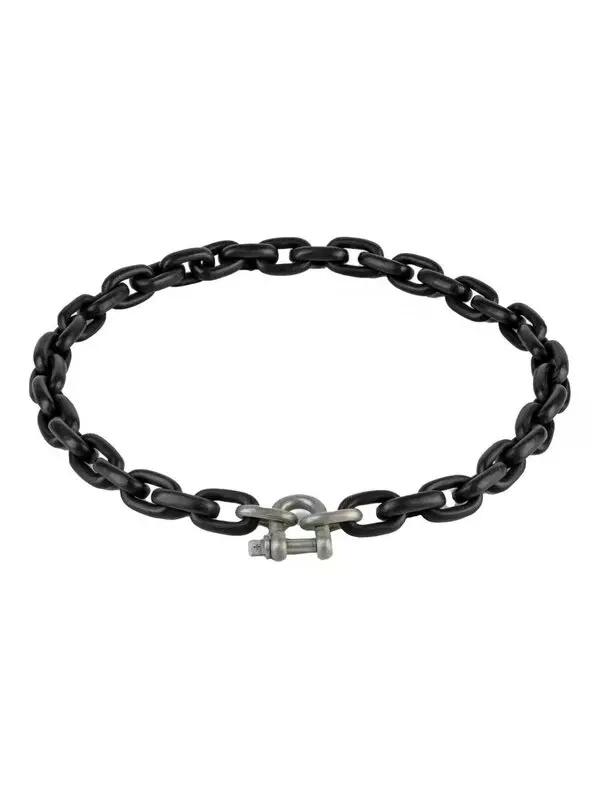 PARTS OF FOUR Sterling-silver Charm Chain Choker Necklace - Black
