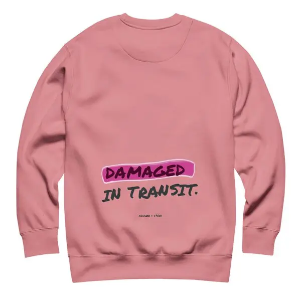 ANCHOR & CREW Rose Out For Delivery Annotations Organic Cotton Sweatshirt
