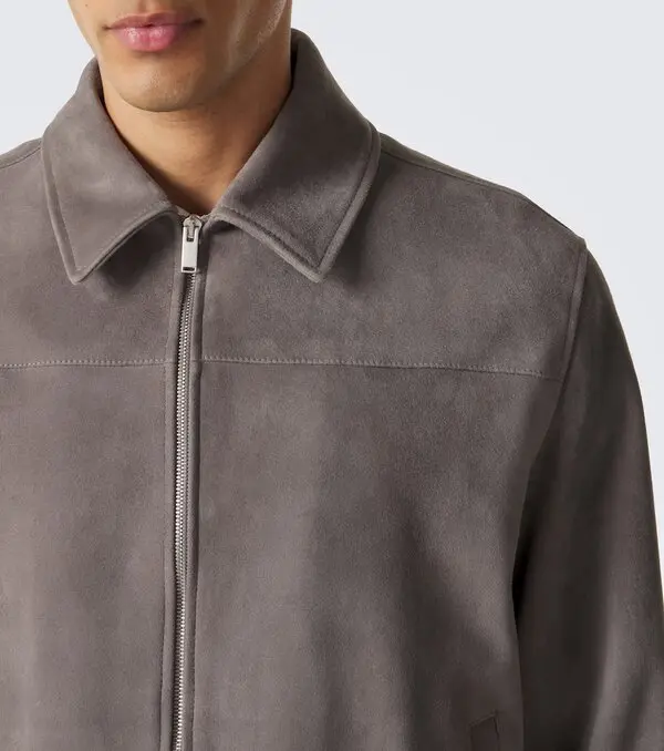 LARDINI Suede Zip-up Jacket