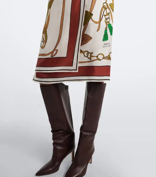 Dorothee Schumacher Cosmic Funghi Printed Silk Twill Wrap Skirt
